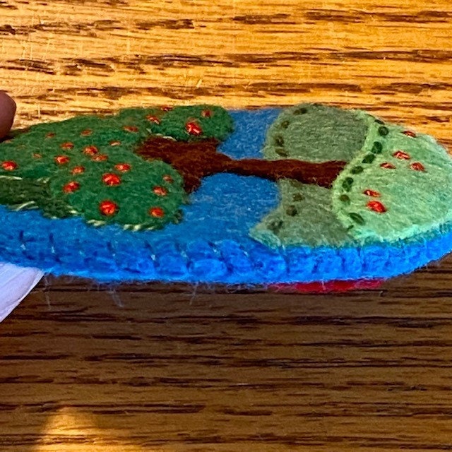 Apple Tree Apple Picking Handmade Felt Christmas Tree Ornament - Etsy