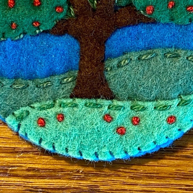 Apple Tree Apple Picking Handmade Felt Christmas Tree Ornament - Etsy