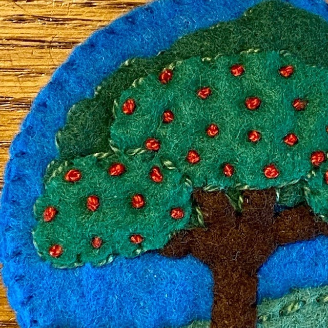 Apple Tree Apple Picking Handmade Felt Christmas Tree Ornament - Etsy