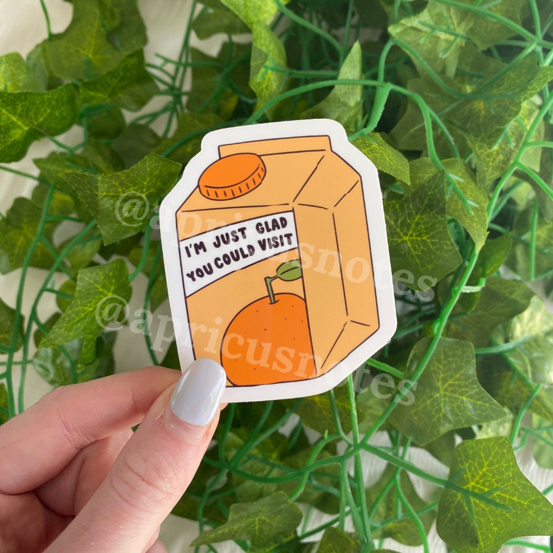 Noah Kahan Inspired Orange Juice Sticker Stick Season Noah - Etsy