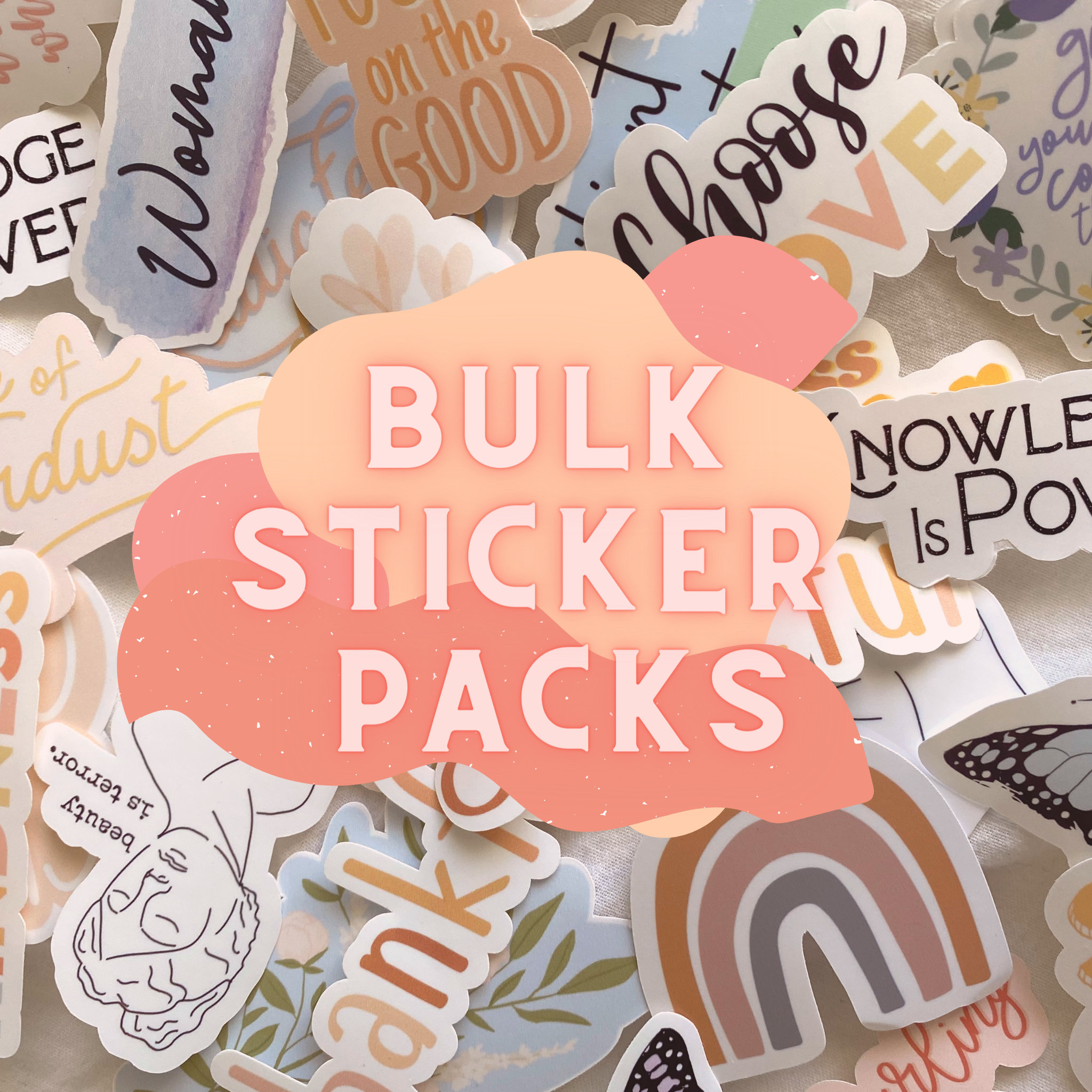 Stickers 9 Vinyl Stickers Water Resistant Neutral Aesthetic Sticker Set ...