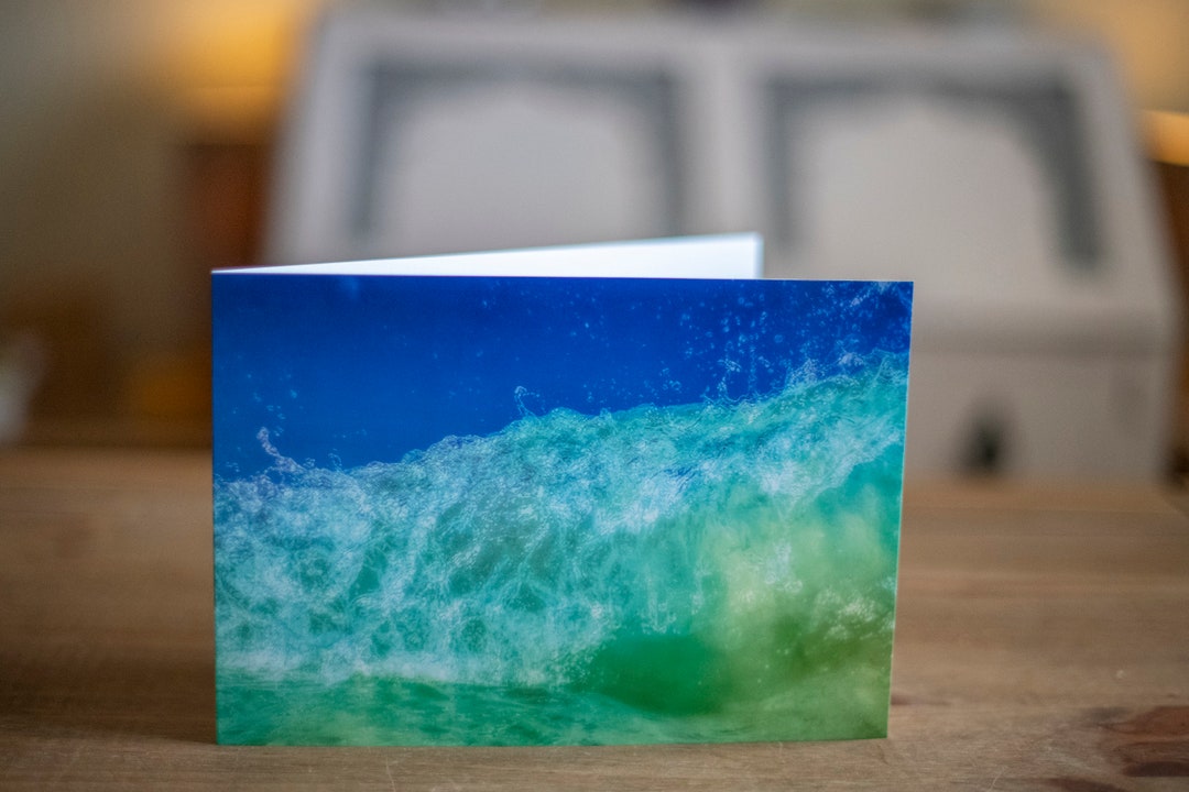 Fine Art Greetings Card Caribbean Wave Blank on the Inside 9 X 6 With ...