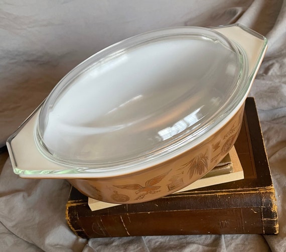 Kitchen & Dining Pyrex 043 1.5 quart Federal Eagle Casserole Dish with ...