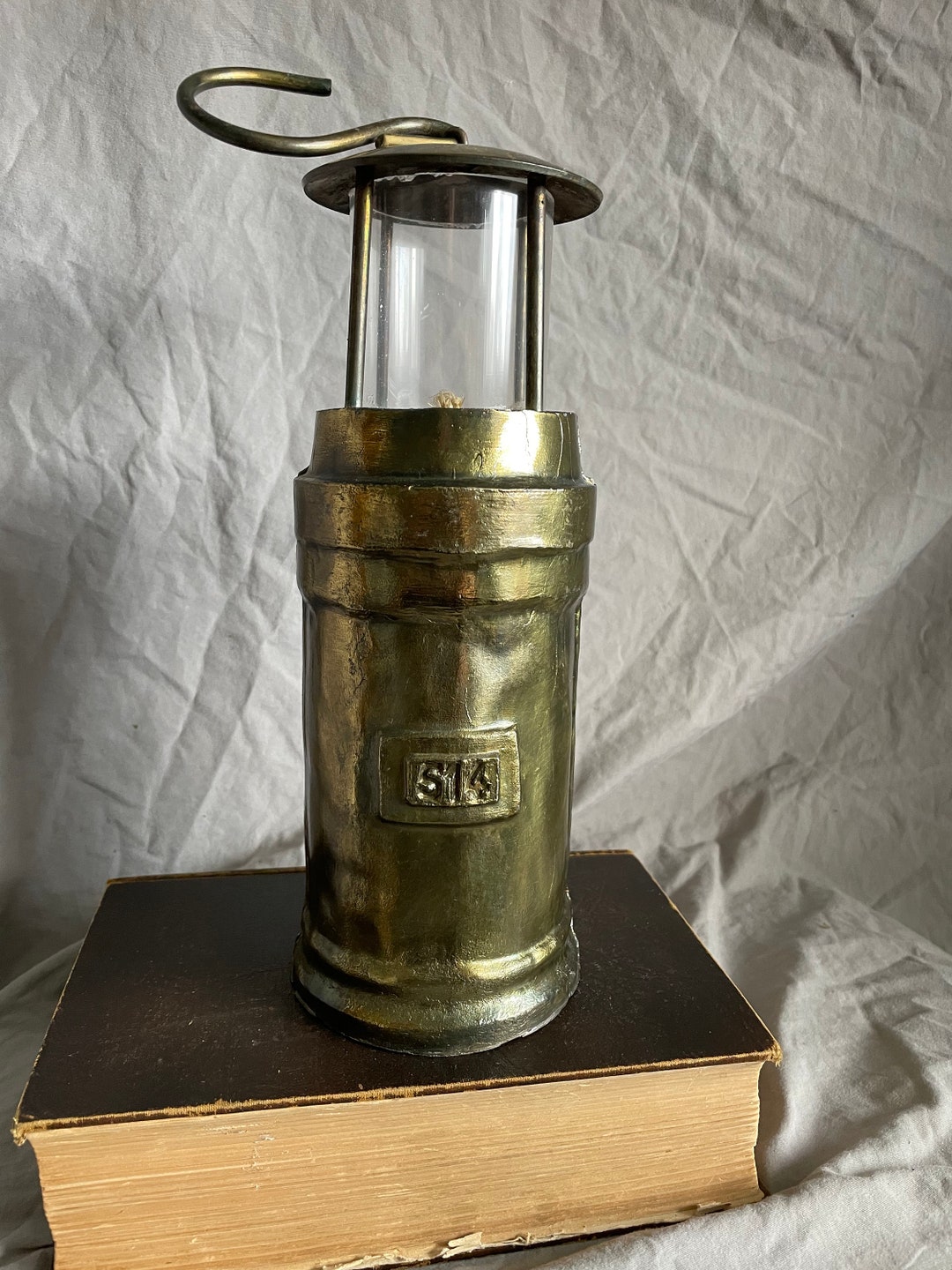 Brass and Glass Miners Lamp - Etsy