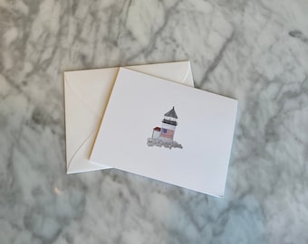 Brant Point Lighthouse Christmas Cards, Nantucket MA Holiday Cards ...