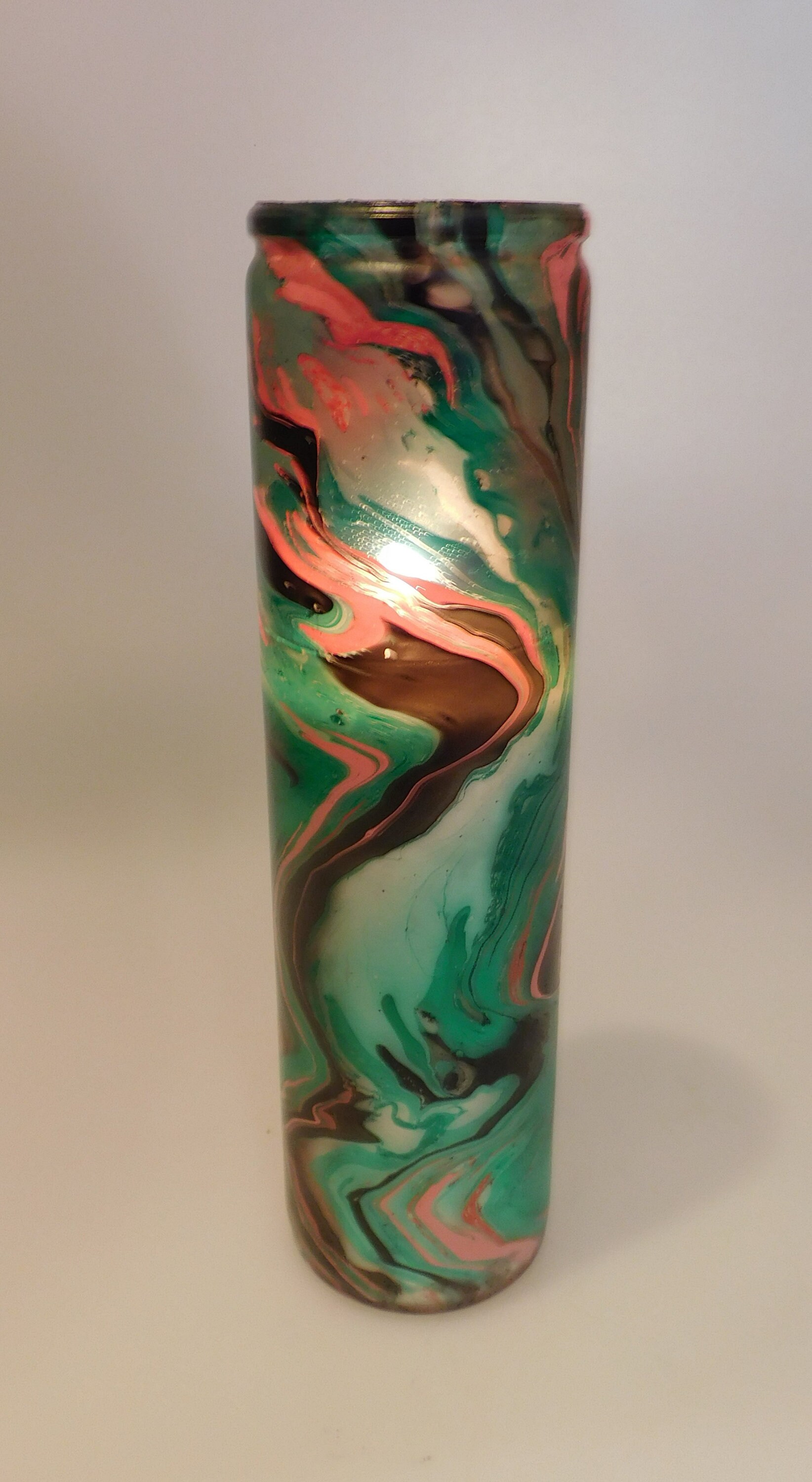 Jar Candle Watermelon Color Scheme Marbled Candle Ritual | Etsy