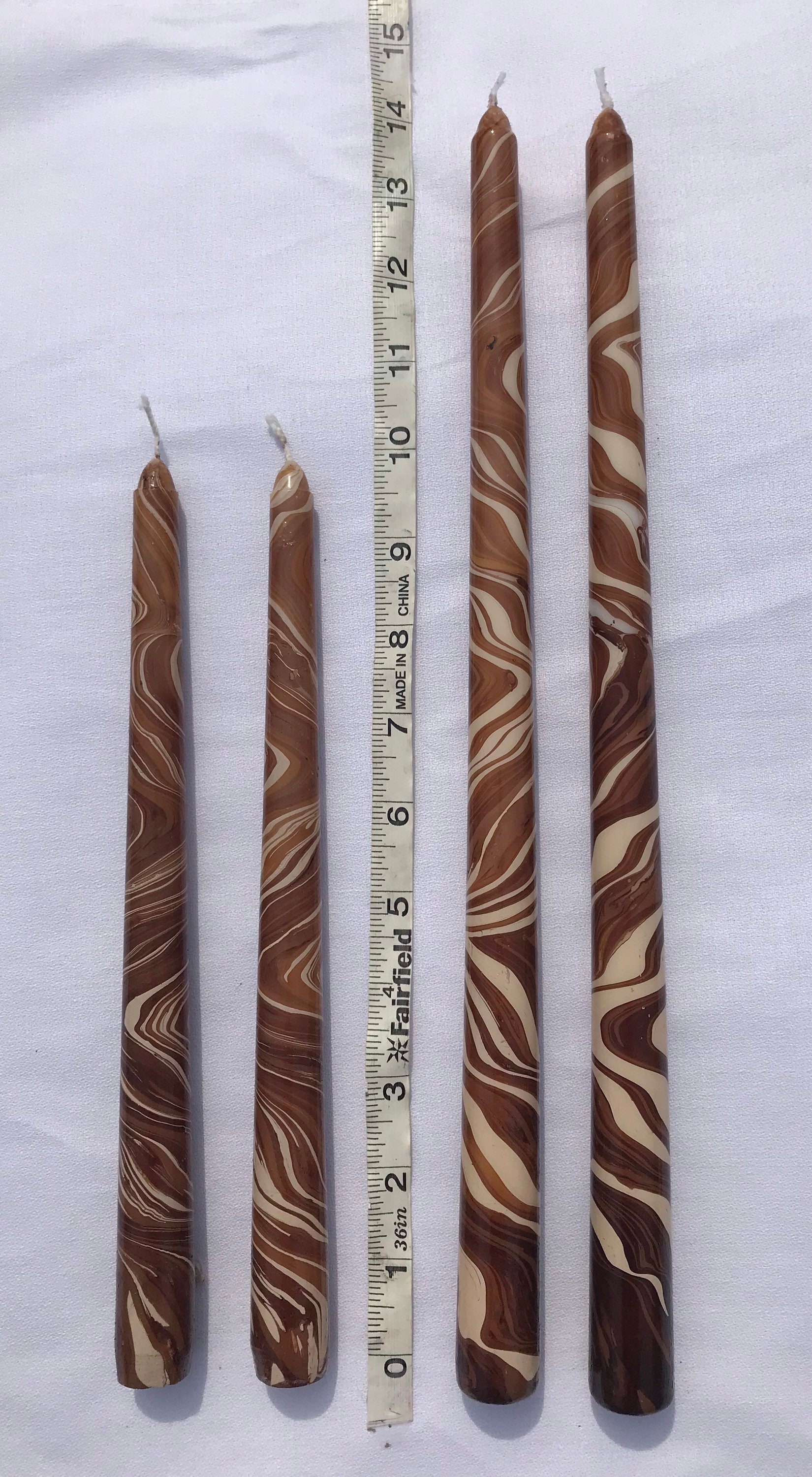 Marbled Candles Coffee and Cream Color Scheme 10 12 14 - Etsy