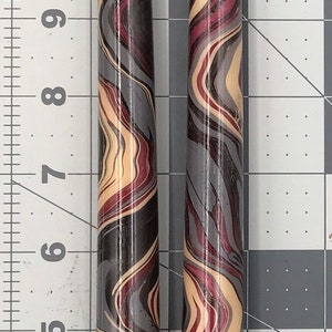 Marbled Candles, Maroon Color Scheme, 10, 12, 14 Taper Candles, Hand ...