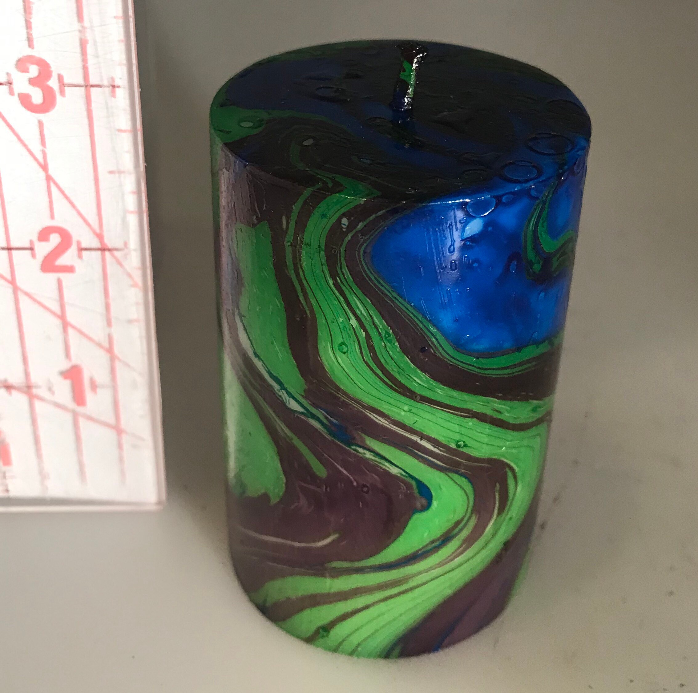 Pillar Candle Lava Lamp Color Scheme Marbled Candle Ritual - Etsy