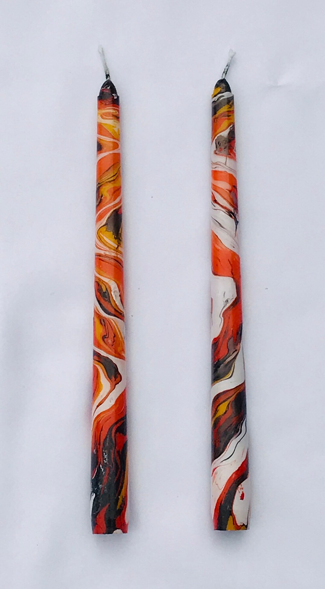 Marbled Candles Halloween Color Scheme 10 12 14 Taper - Etsy