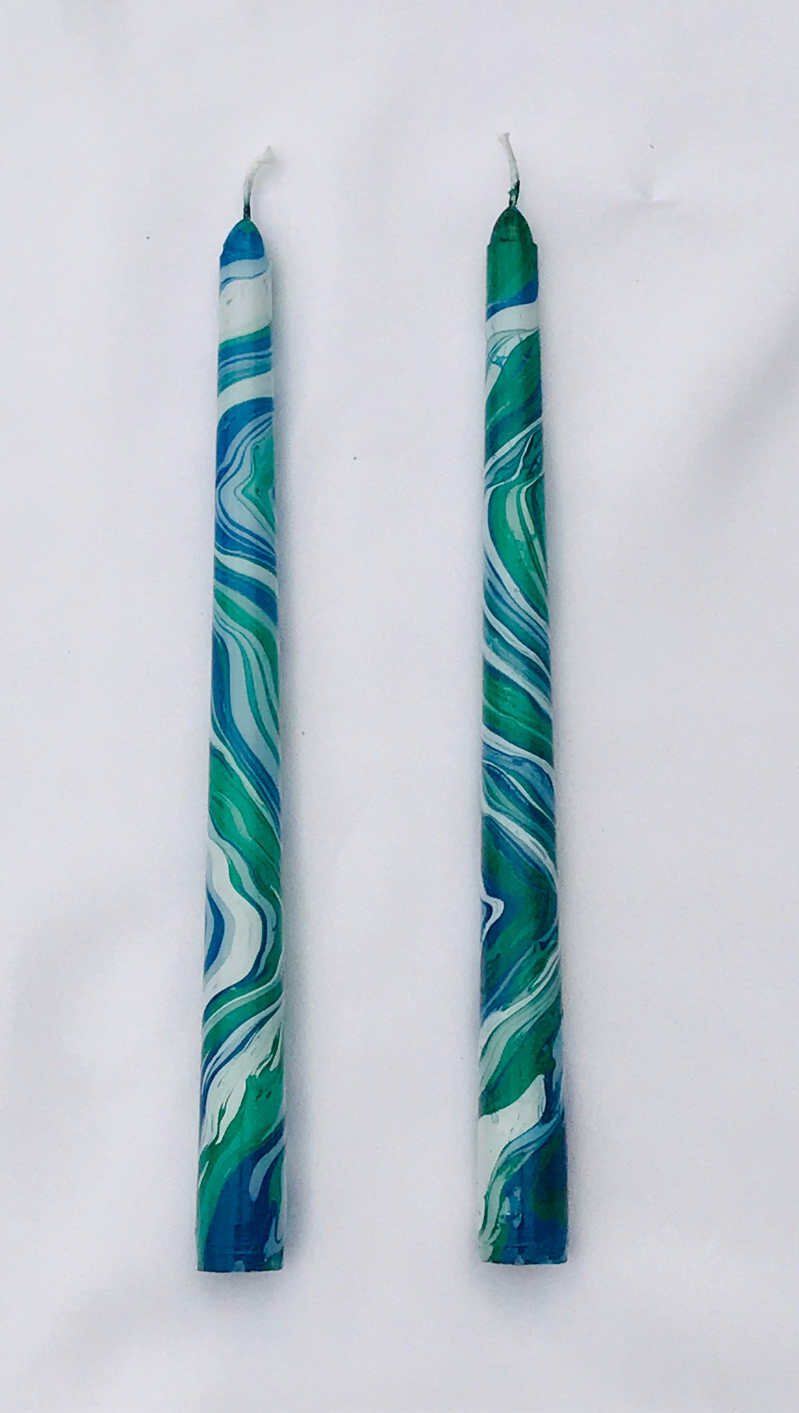 Marbled Candles River Color Scheme 10 12 14 Taper - Etsy