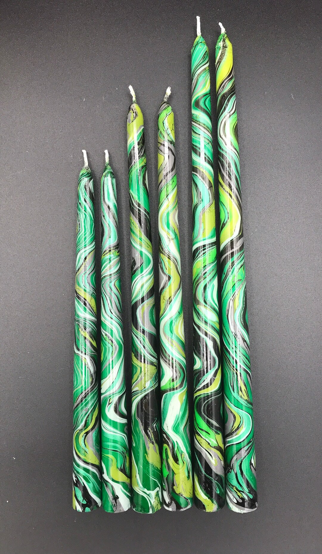 Marbled Candles Granite Color Scheme 10 12 14 Taper - Etsy