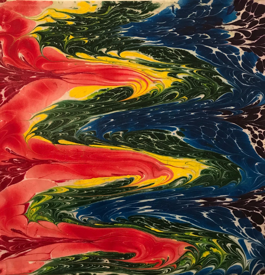 Marbled Quilt Fabric Rainbow Color Scheme Custom Dyed Dyed - Etsy