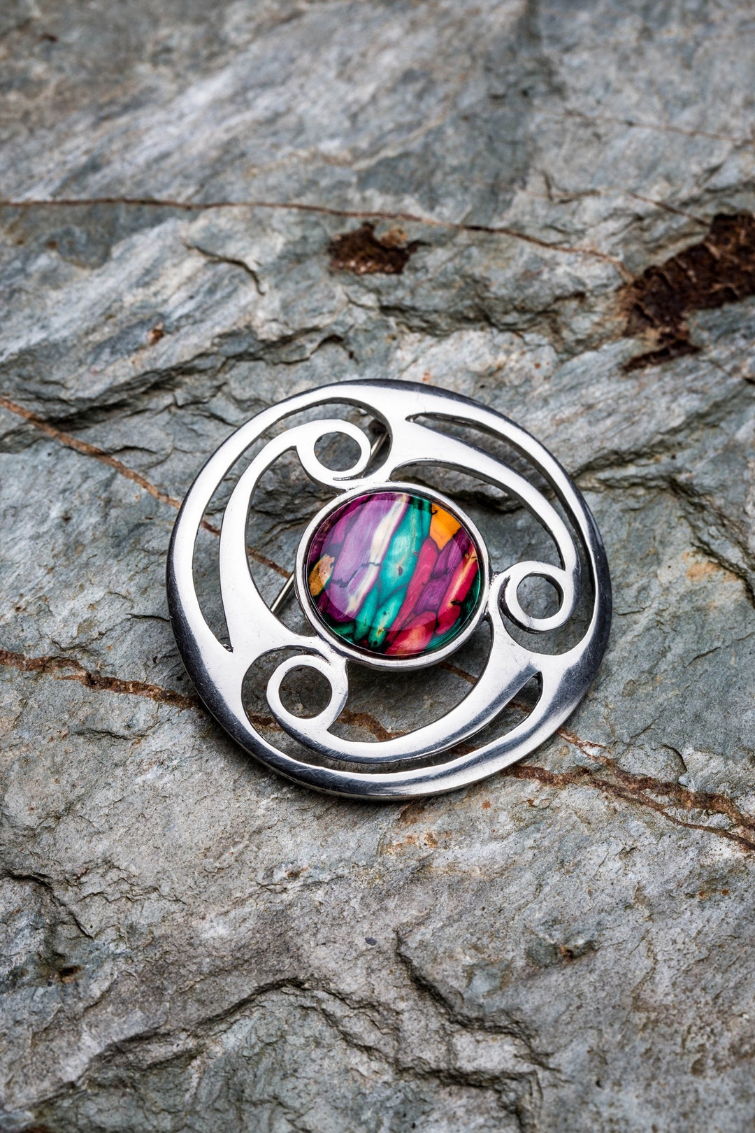 Heathergems Celtic Triskele Pewter Brooch | Handcrafted Scottish Brooch ...