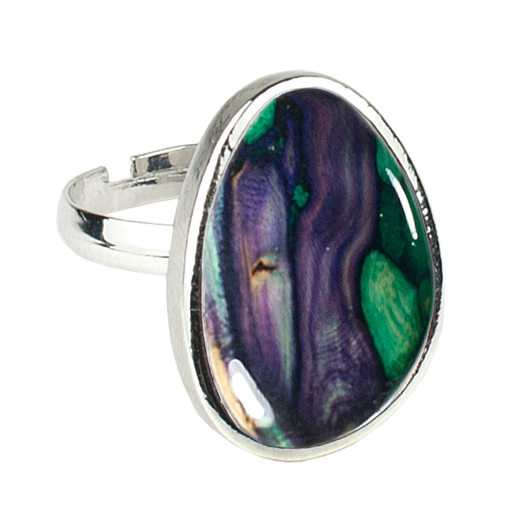 Heathergems Organic Silver Plated Ring Adjustable Ring | Etsy