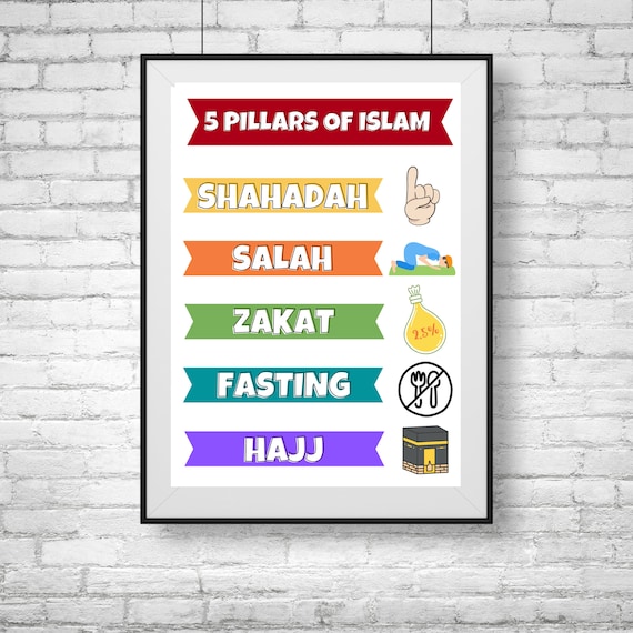 5 Pillars Of Islam Poster