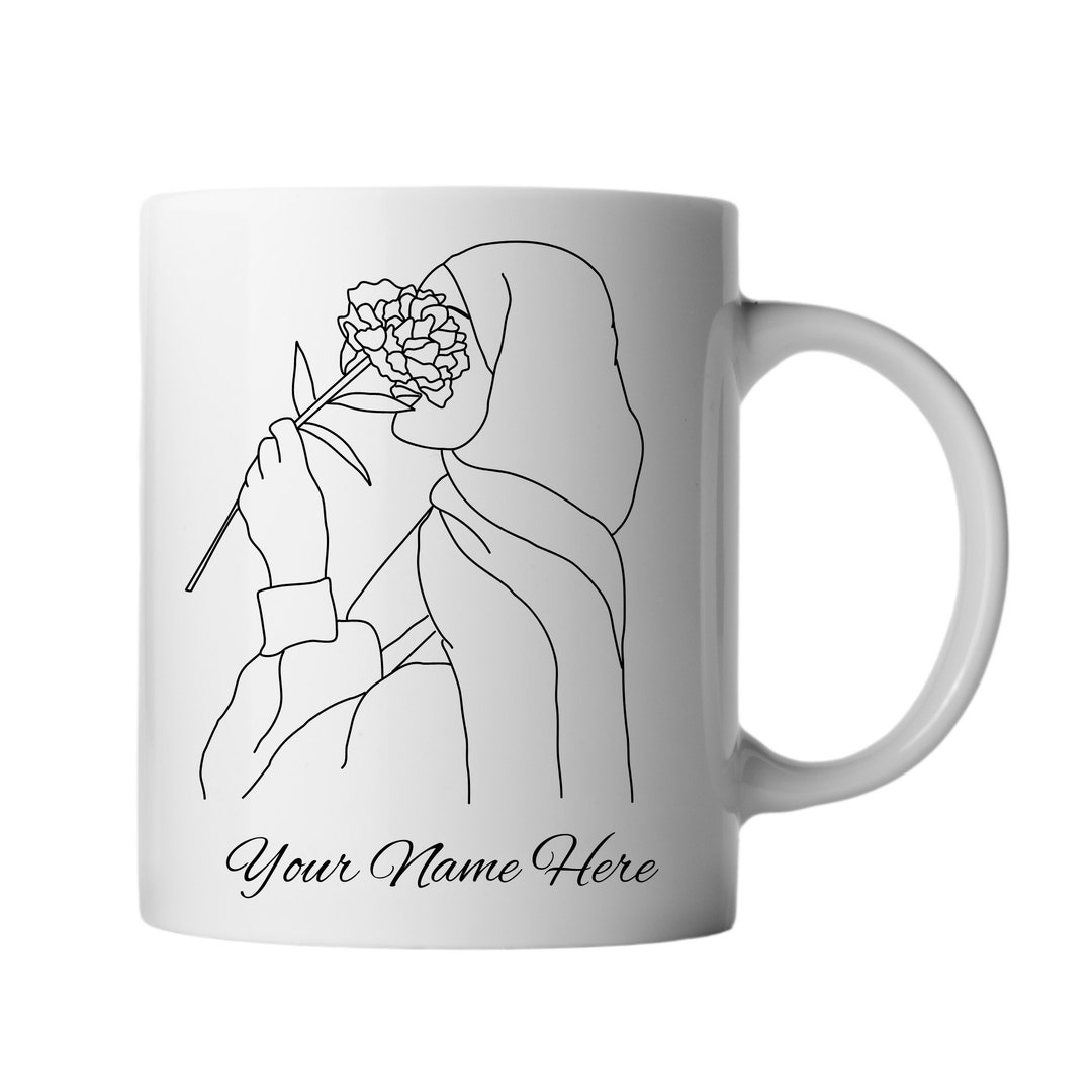 Personalised Hijabi Mug Hijabi Mug Custom Mug Personalised Mug Muslim ...