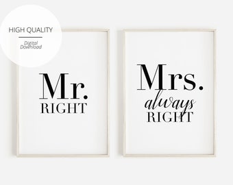 Mr and Mrs Right - Etsy