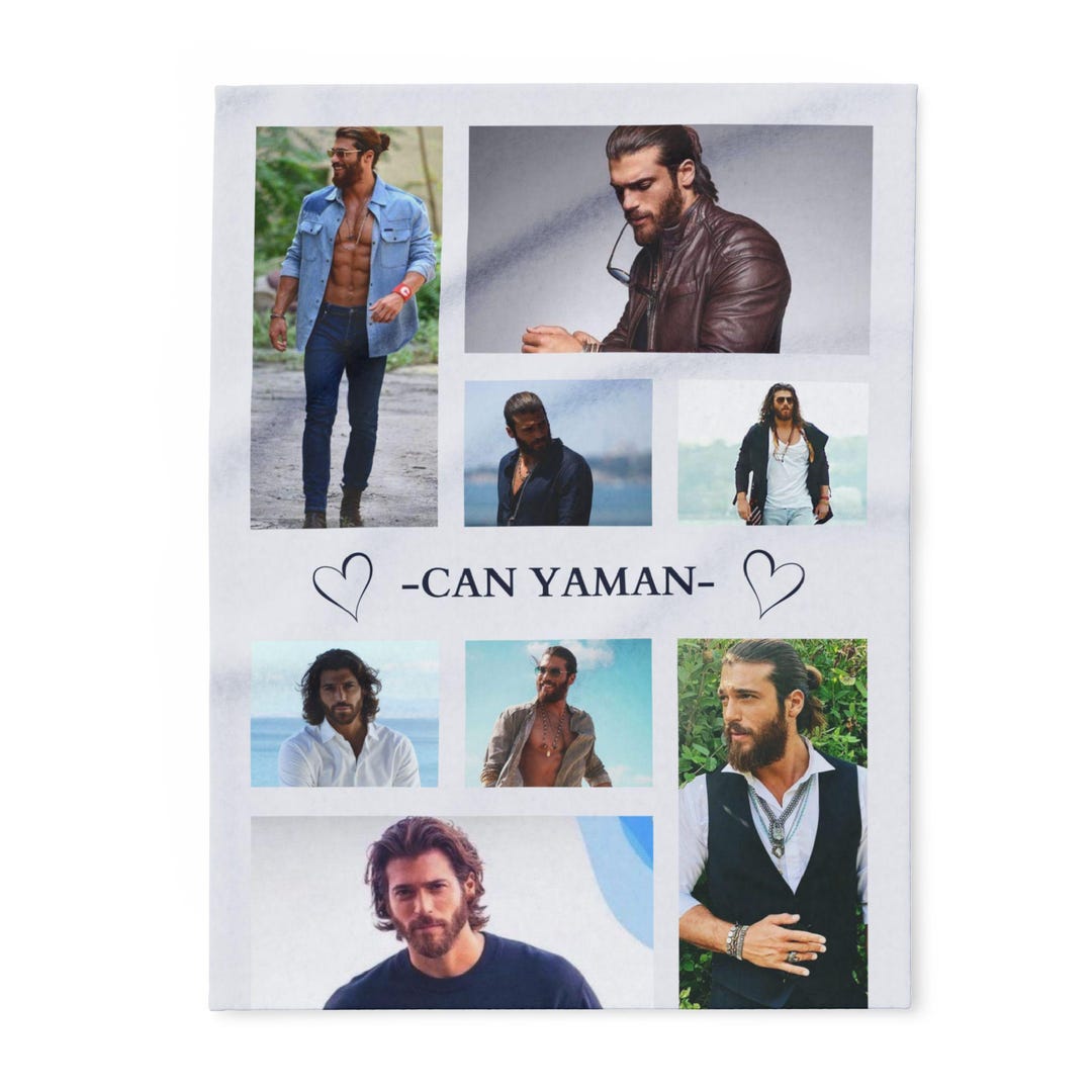Can Yaman Fleece Blanket | Turkish Actor Fan Gift - Etsy