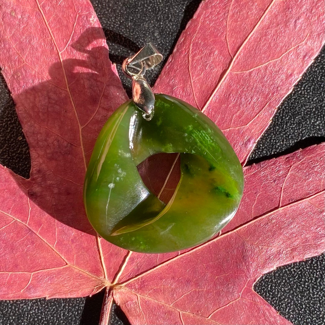 Bc Jade Nephrite Green Jade Pendant 24X24 Mm #1219-3 - Etsy