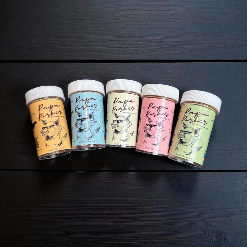 Papa Porker BBQ Spice Sampler Gift Set • 5 Seasoning Samples • Gourmet ...