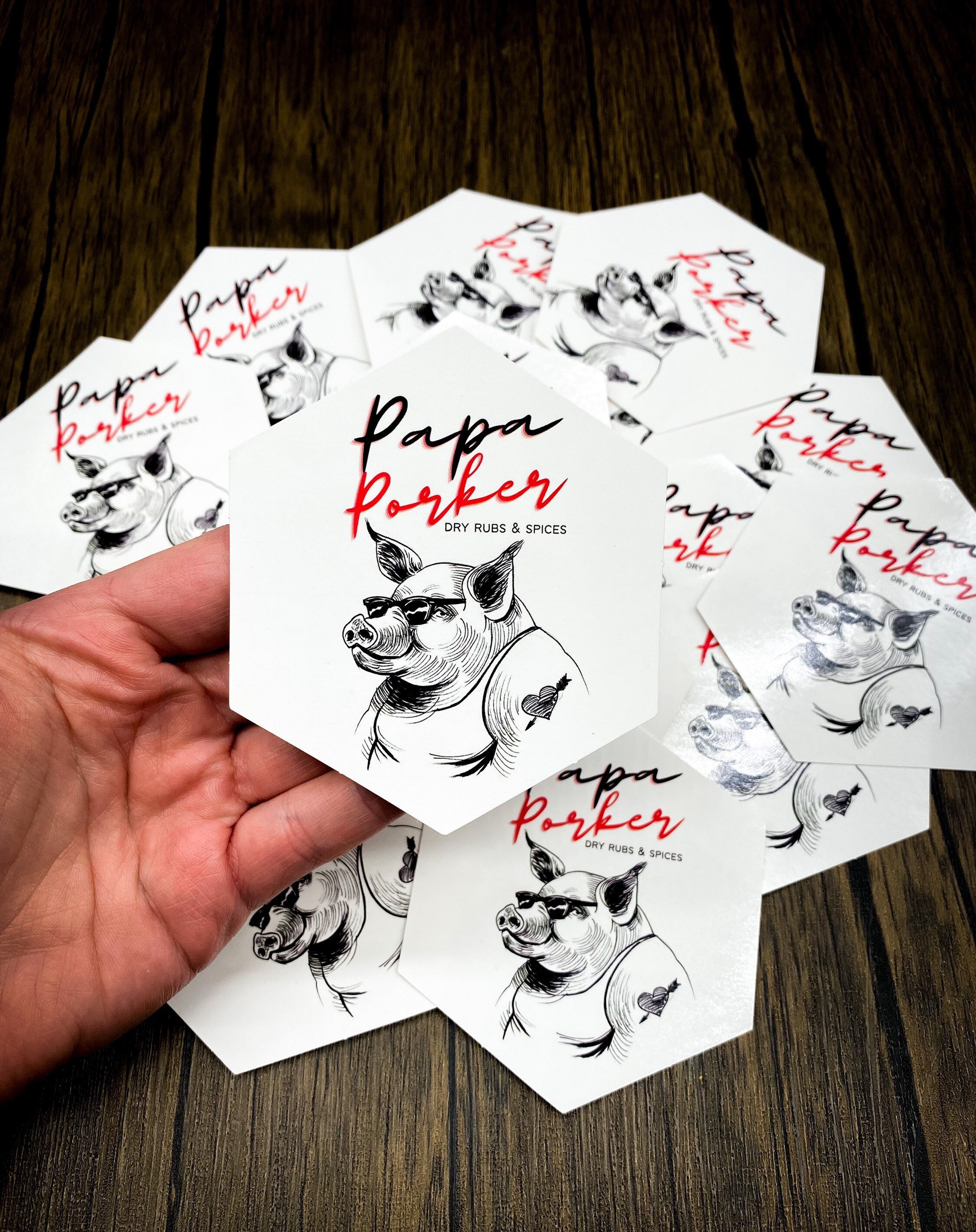 3 Papa Porker Dry Rub & Spices BBQ Sticker, Bbq Sticker, Bbq Decal ...