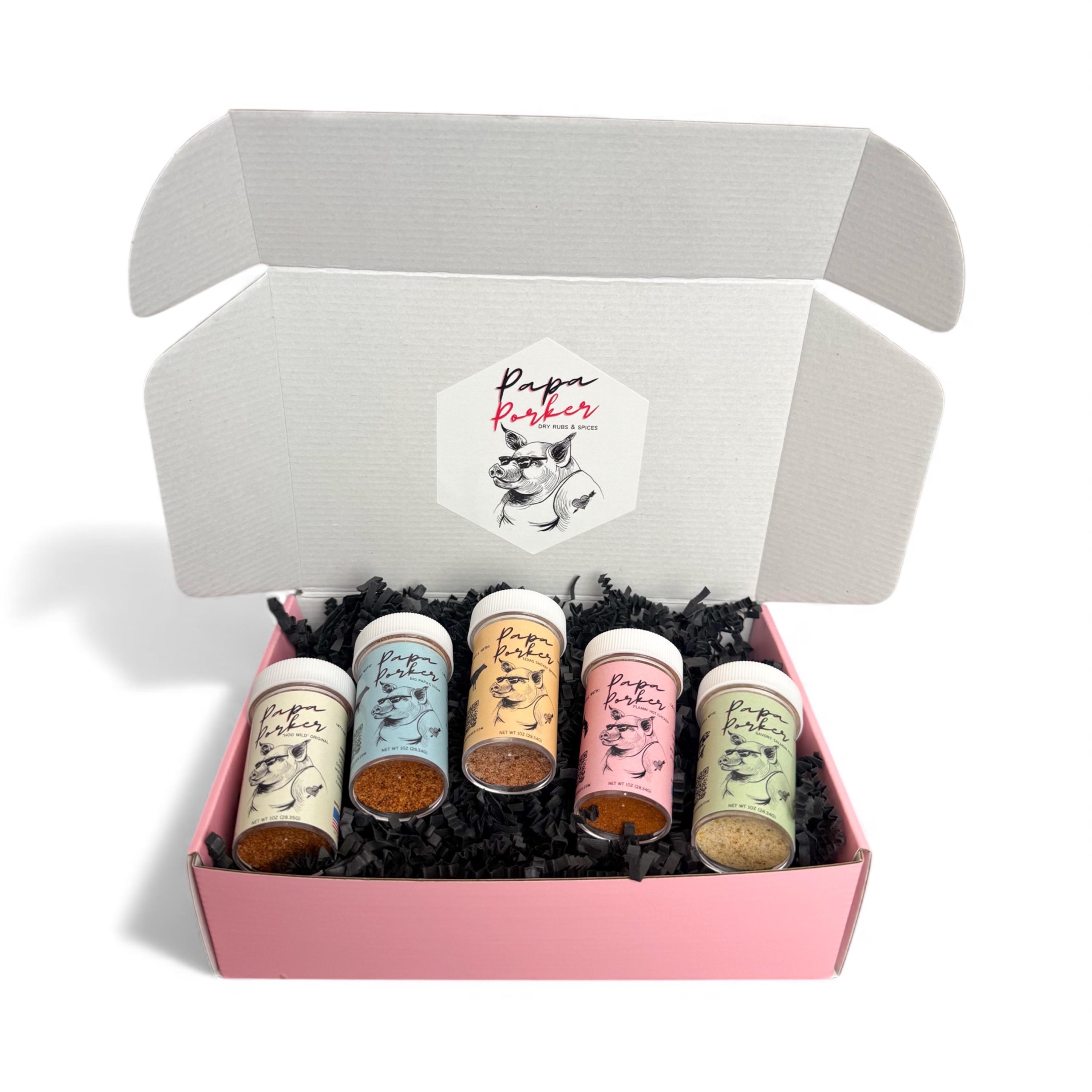 Papa Porker BBQ Spice Sampler Gift Set • 5 Seasoning Samples • Gourmet ...