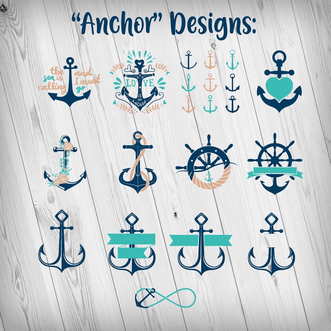 Anchor SVG Combo Pack - Anchor Cutting Files, Anchor Clipart, Anchor ...