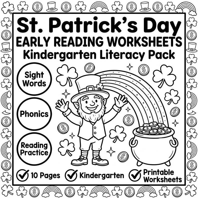St. Patrick's Day Kindergarten Worksheets | Early Reading, Phonics ...