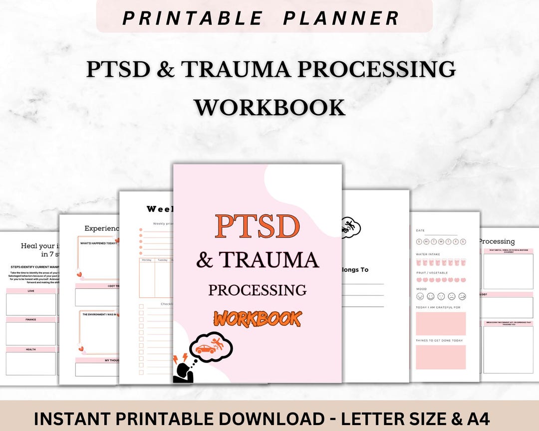 PTSD & Trauma Processing Workbook| Worksheets| Therapy| Safety Plan ...