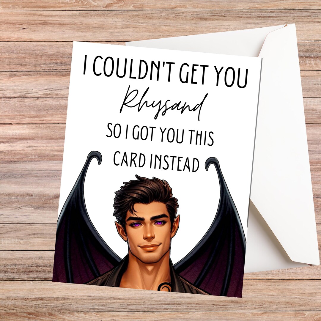 Officially Licensed ACOTAR Rhysand Greeting Card Birthday Card - Etsy