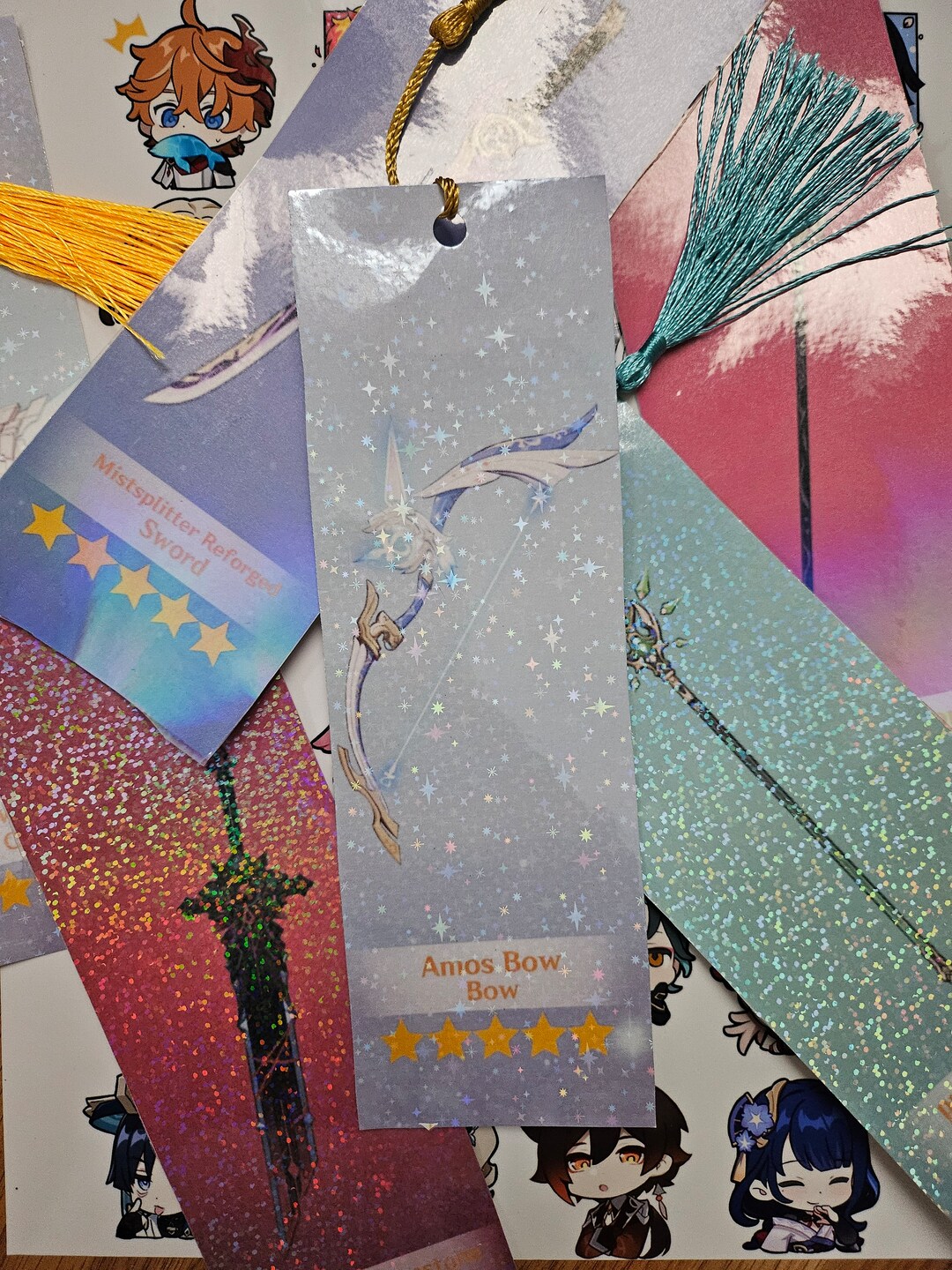 Custom Genshin Impact Weapons Bookmarks - Etsy