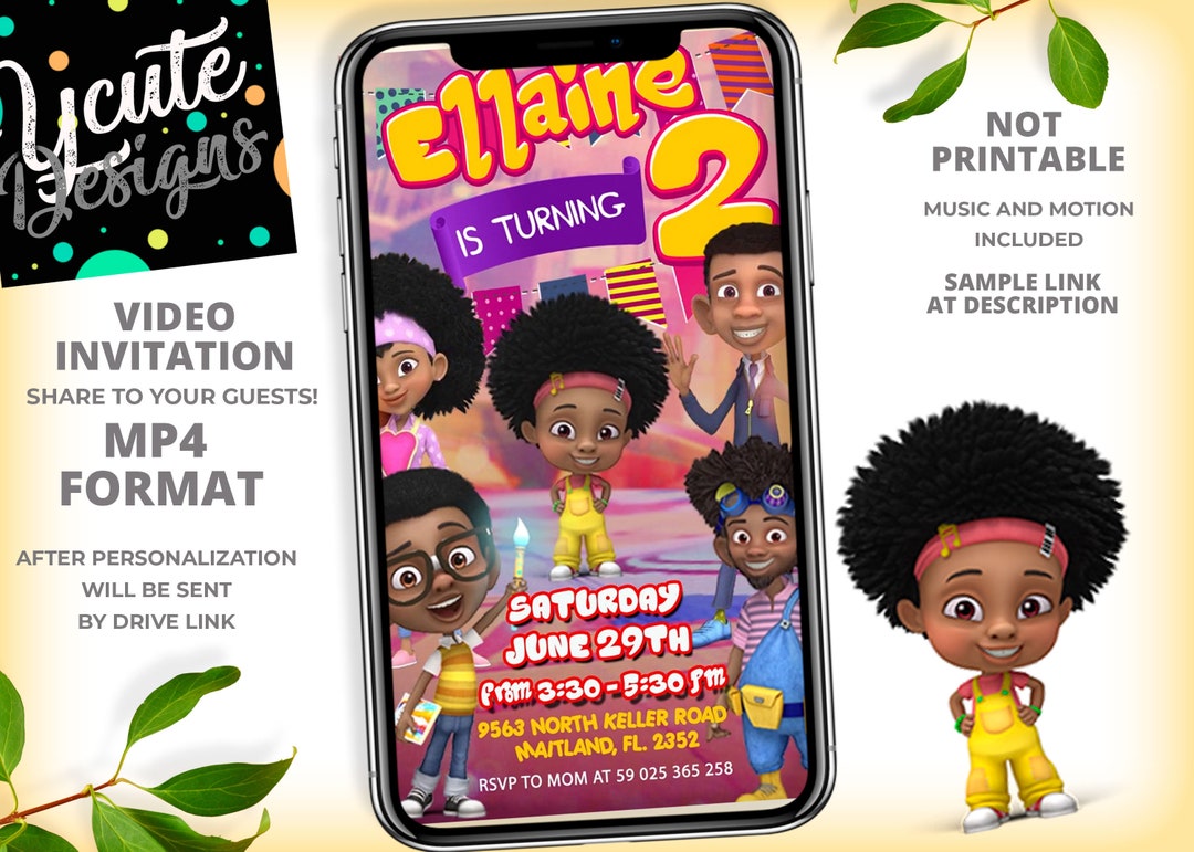 Motown Magic Girl Birthday Party Invitation, Motown Party, Kids Motown ...