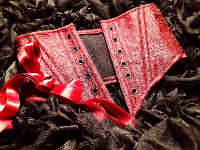 Red Front Laced Corset Belt - Etsy