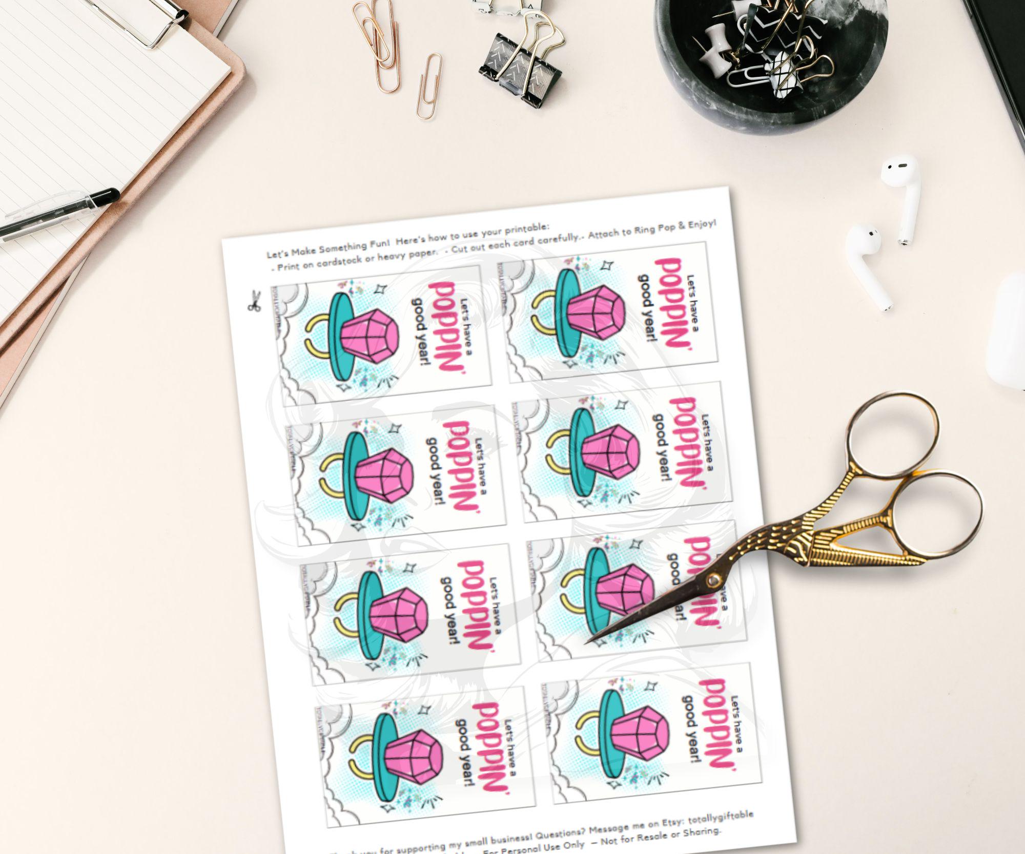 Printable Candy Ring Gift Tags: Back to School Student Treat (PDF ...