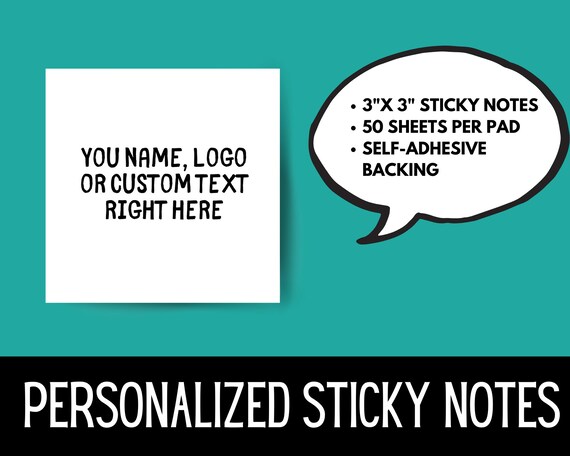 Sticky Notes Personalized Sticky Notes | Etsy