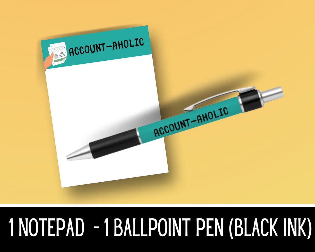 Accountant Gift, Notepad, Pen, Valentines Gift, Accountant - Etsy