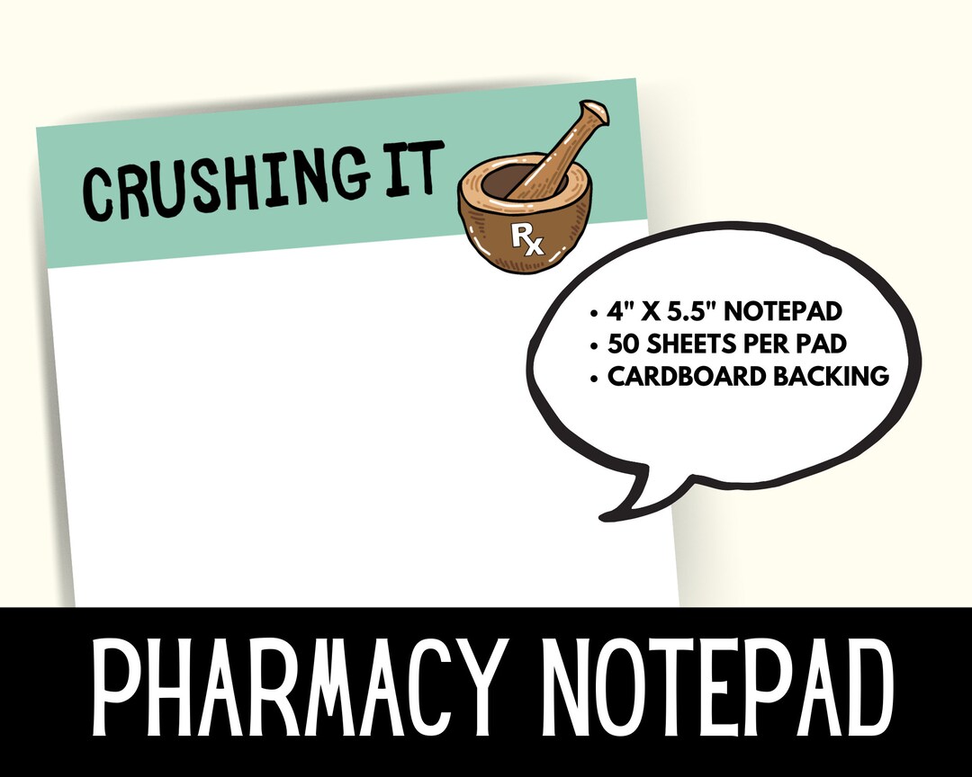 Pharmacy Gift, Pharmacist Gift, Nurse Notepad - Etsy