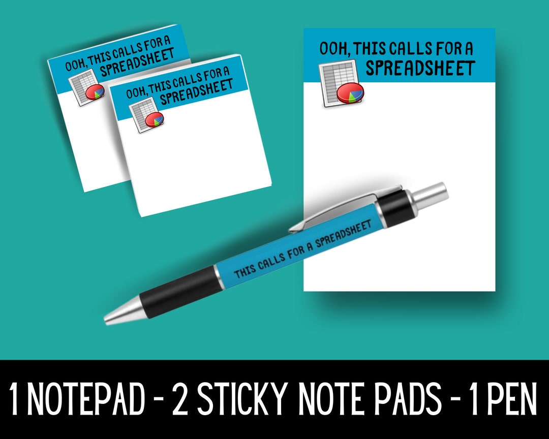Accountant Gift, Sticky Notes, Notepad, Pen, Work From Home, Stationery ...