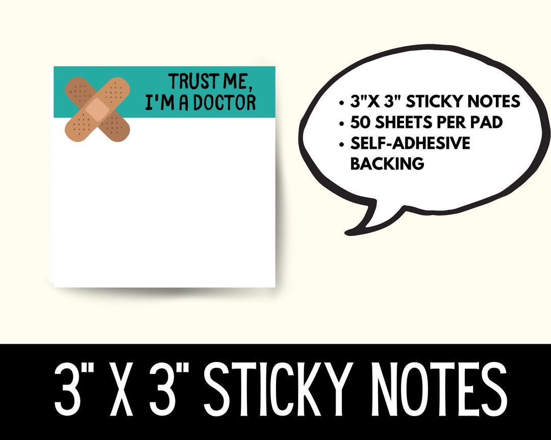 Sticky Notes, Doctor Sticky Notes, Doctor, Medical Student Gift, - Etsy
