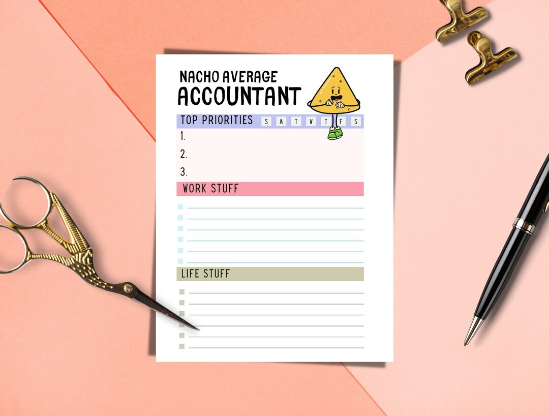 Accountant Gift | Daily Planner Notepad for Accountant | to Do List ...