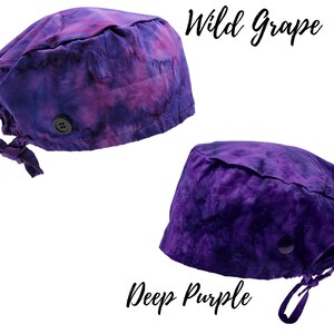 Scrub Caps W/ Elastic & Buttons | Surgical Cap Medical Doctor Nurse Hat ...