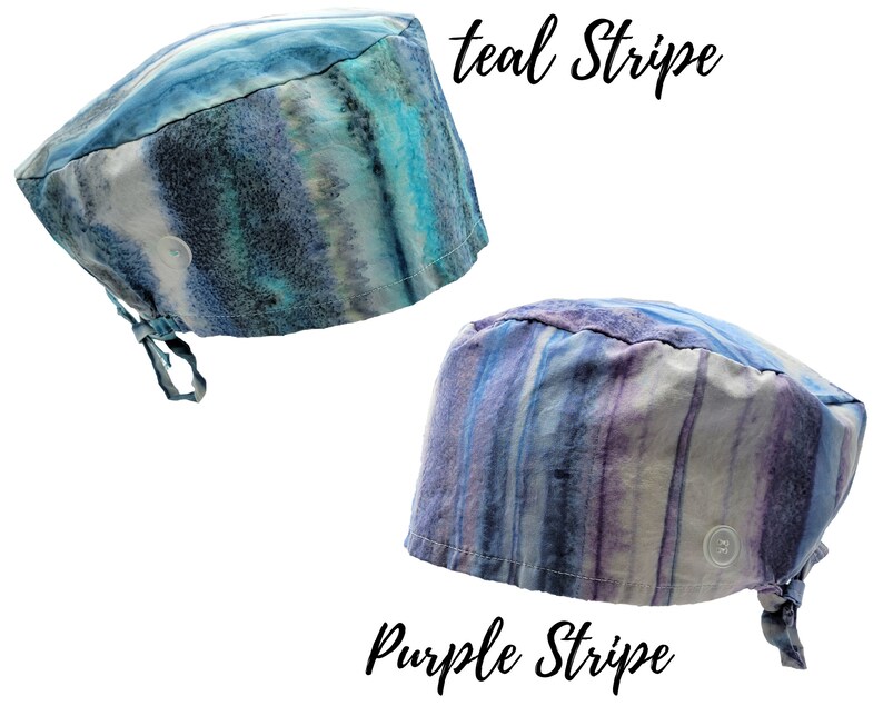 Scrub Caps W/ Elastic & Buttons Surgical Cap Medical Doctor - Etsy