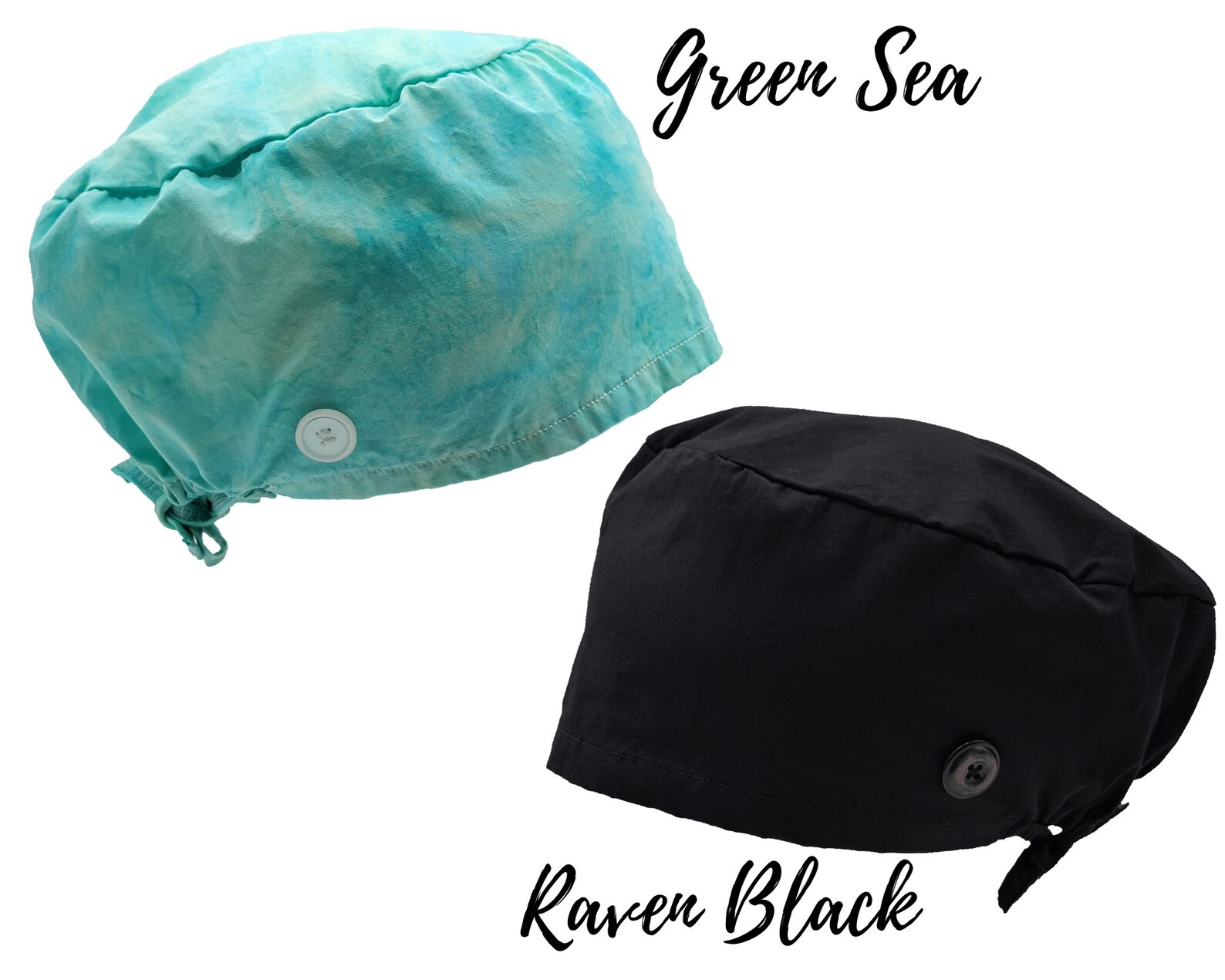 Scrub Caps W/ Elastic & Buttons Surgical Cap Medical Doctor - Etsy