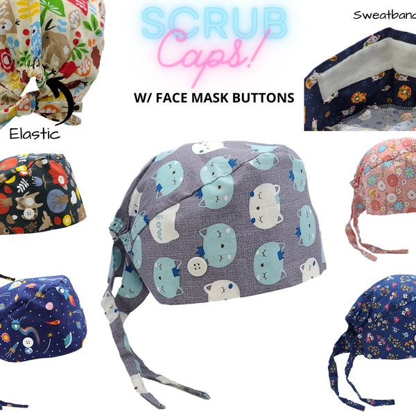 Scrub Cap Pattern With Elastic - Etsy