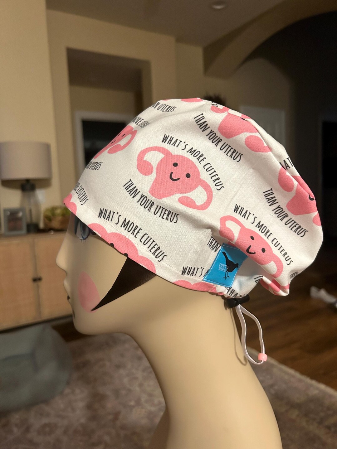 Women's Scrub Hat, Head Covering, Chemo Cap~ What's More Cuterus Than ...