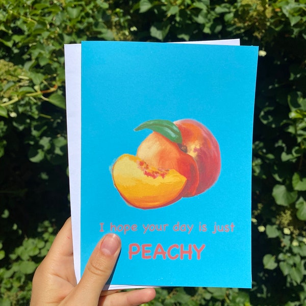 Just Peach Birthday Card - Etsy