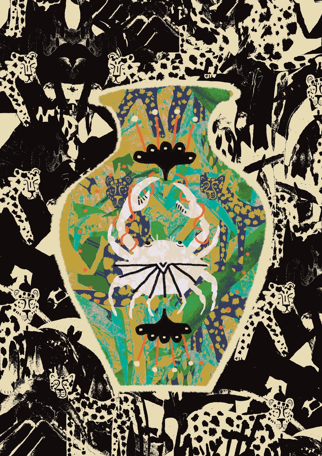 Cancer Zodiac Print / Zodiac Sign Art / Zodiac Illustration / Cancer ...