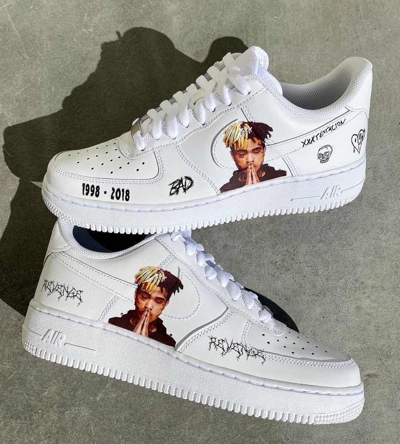 Xxxtentacion Custom Airforce 1s Etsy