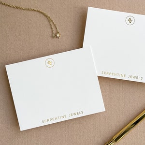 Custom Business Notecard With Logo, Personalized Corporate Stationery ...